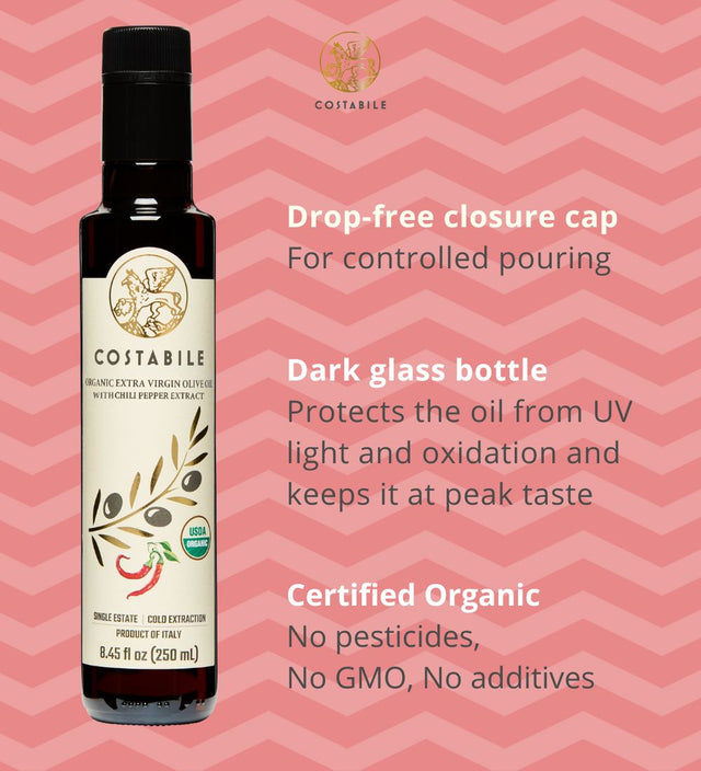 Chili Pepper Olive Oil - Hot Oil from Italy – Costabile Brand